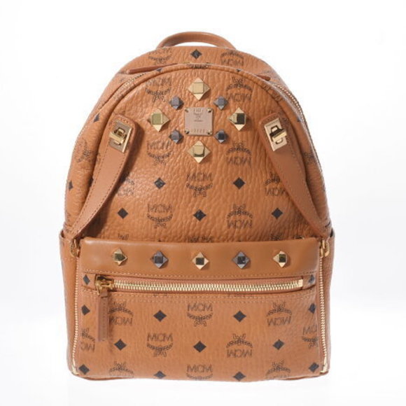 MCM | Bags | Mcm Stark Backpack Studs Brown Gp Rucksack Backpack | Poshmark